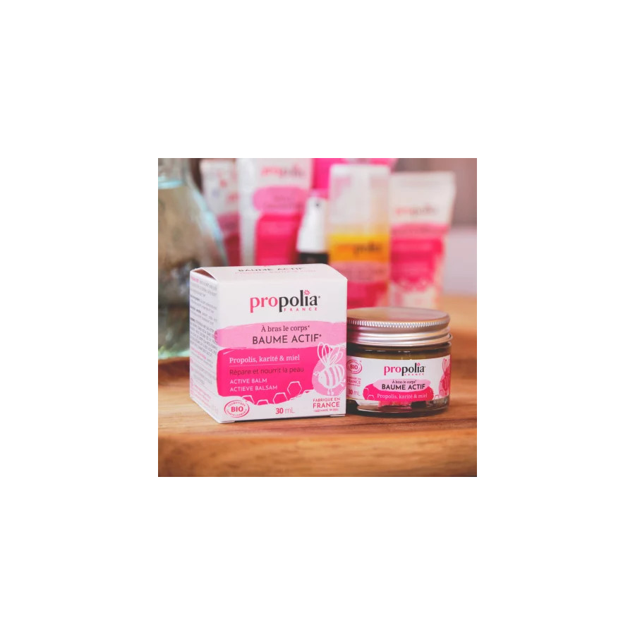 Baume Actif Propolis, Miel, Karité BIO